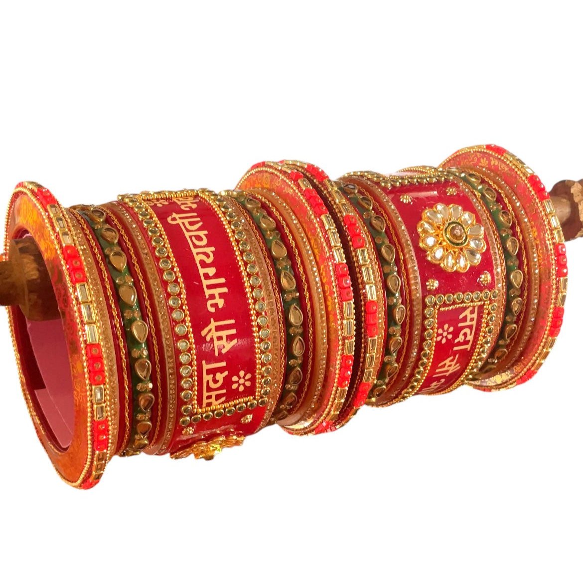 Traditional Rajasthani Bridal Chura in Gold Bead Work by Leshya ...