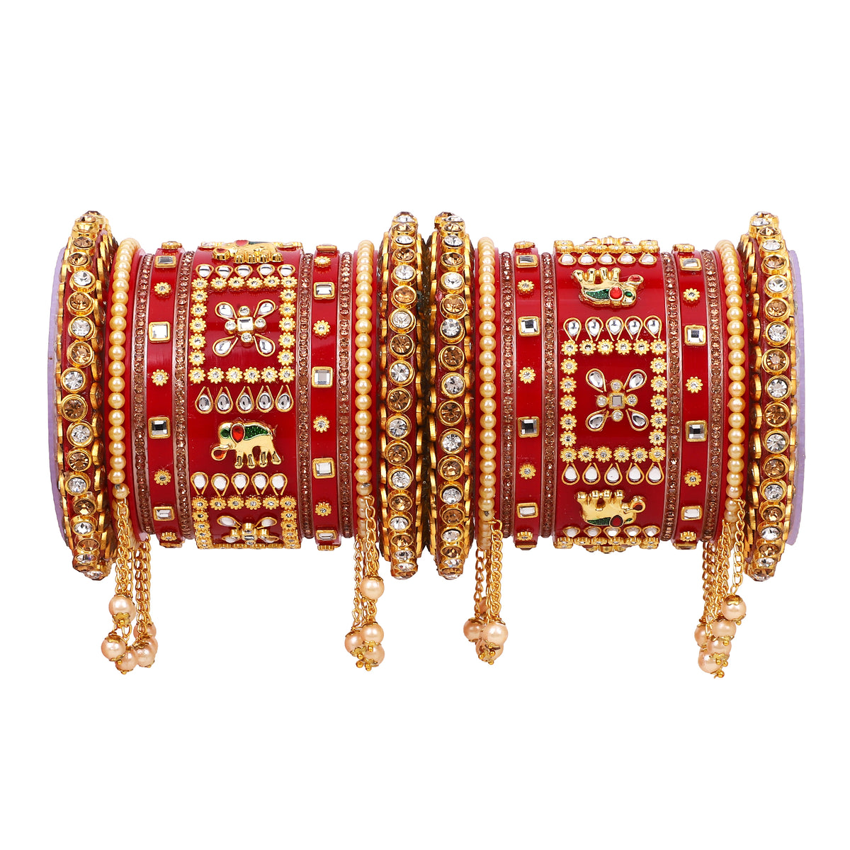 Traditional Rajasthani Bridal Chura with Small Jhumki by Leshya ...