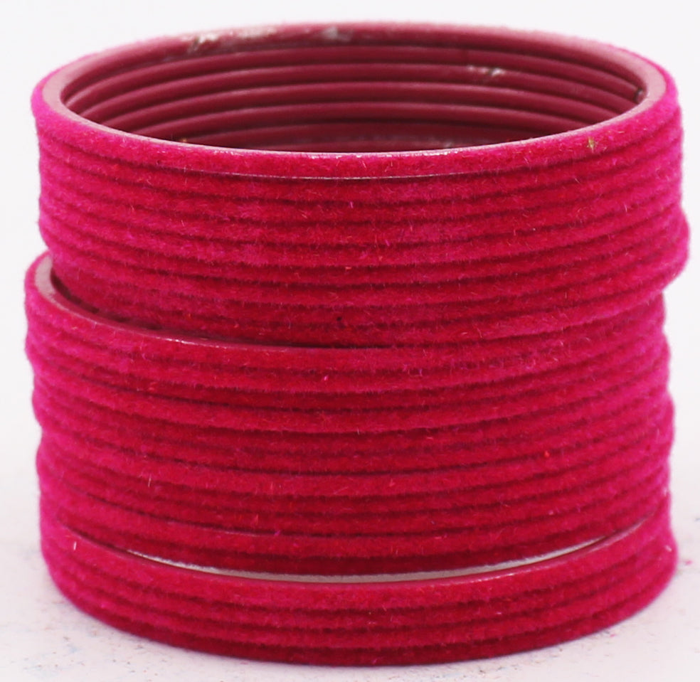 Set of 24 Plain Velvet Metal Bangles by Leshya – BANGLES BY LESHYA