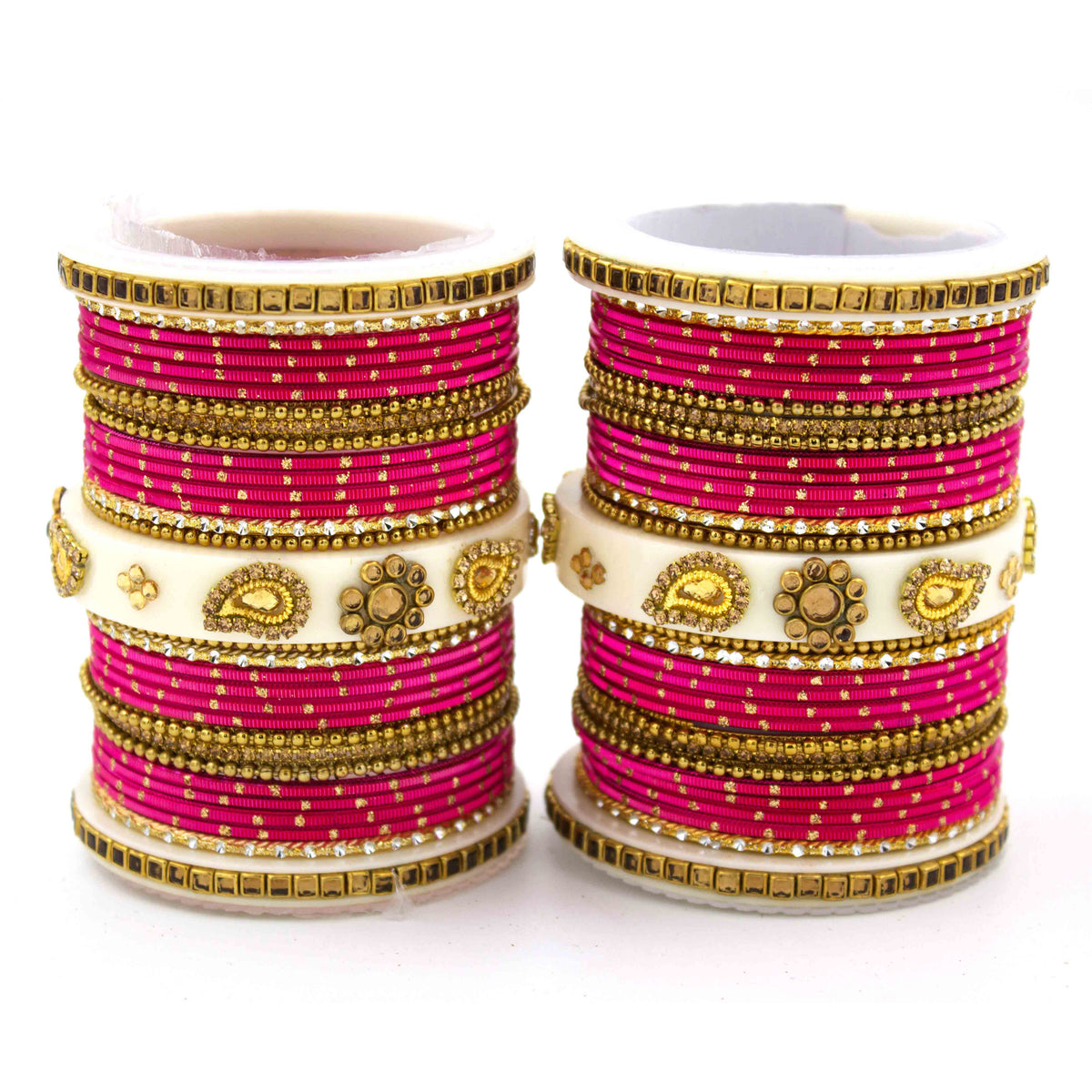 Traditonal Bridal Bangle set with golden dotted design – BANGLES BY LESHYA