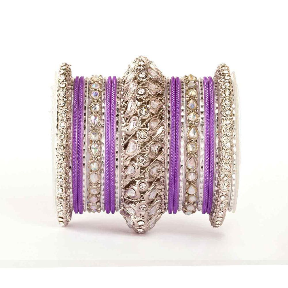 Traditional All Kundan Bangle Set For One Hand – BANGLES BY LESHYA