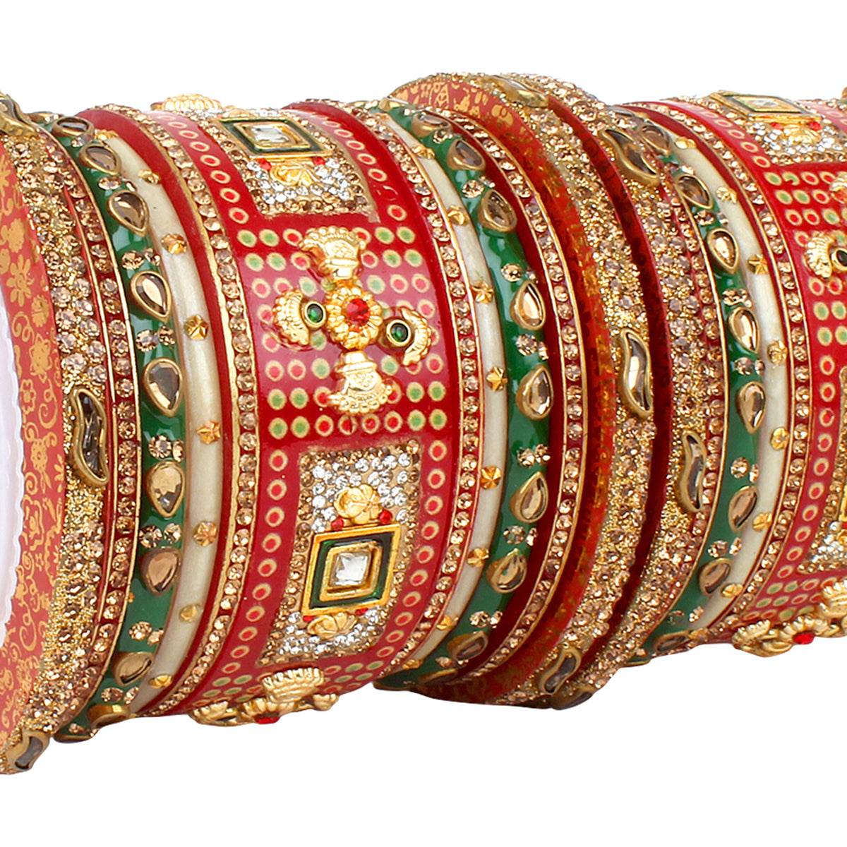 Traditional Rajasthani Bridal Chura by Leshya – BANGLES BY LESHYA