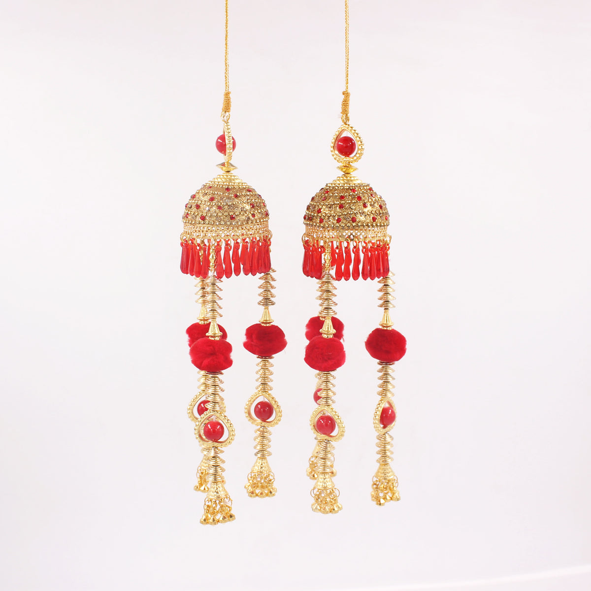 Traditional Jhumar Latkan Kaleere with Triangular Red Rose Fallings by ...