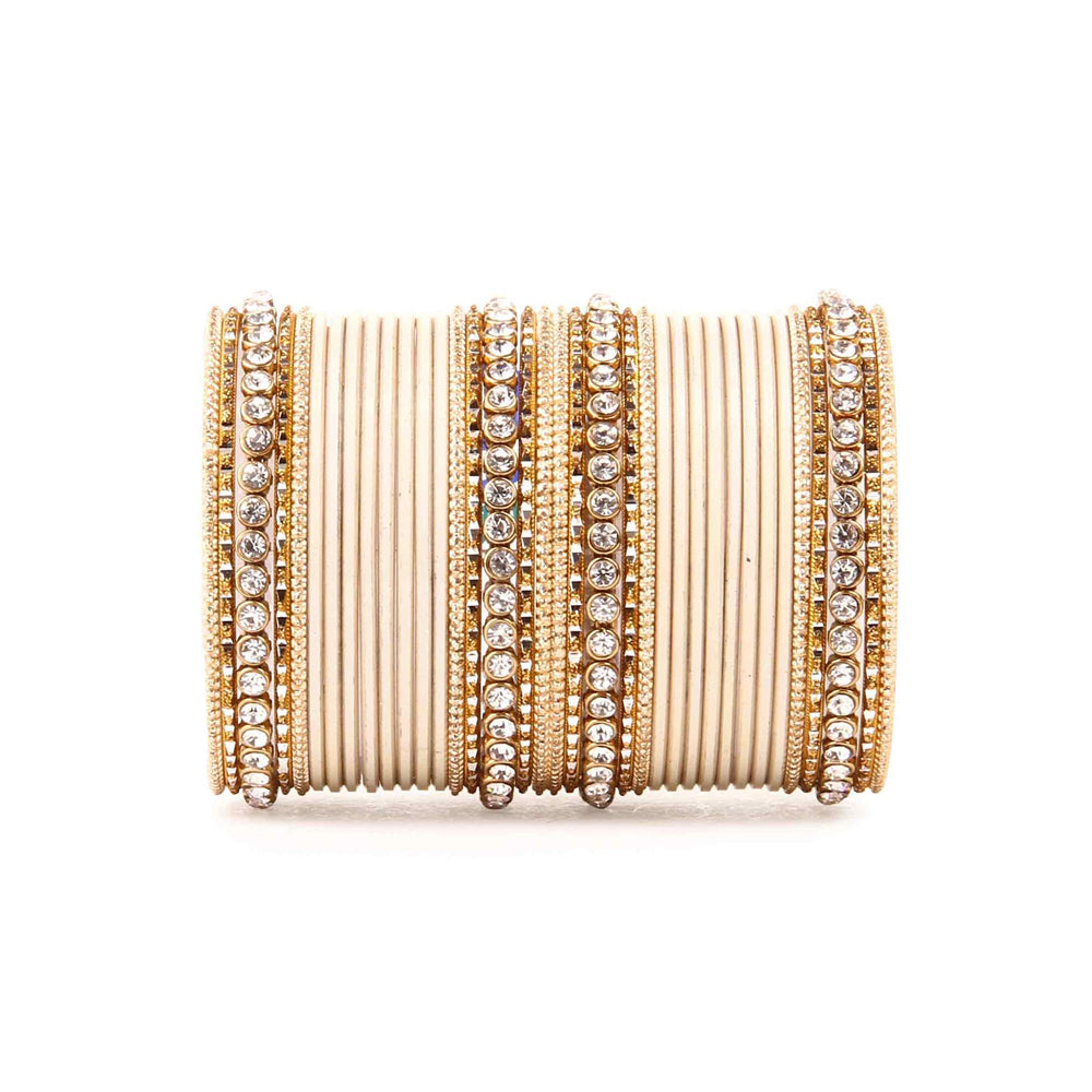 Simple Matte Textured Stone Bangle Set (Plus Size) – BANGLES BY LESHYA